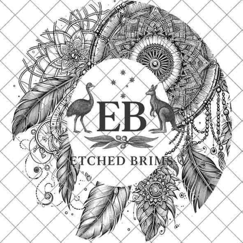 Night Whisper Dreamcatcher, Boho Feather Laser Engraved Hat Design ...