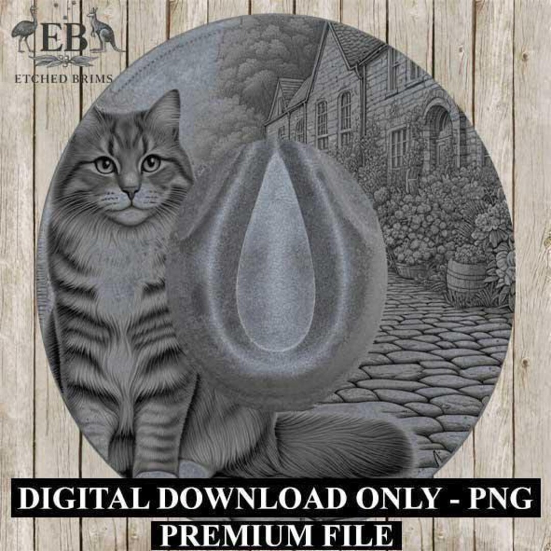 Cat Flowers 9, Laser Hat Burning Design, Digital Download PNG Hat ...