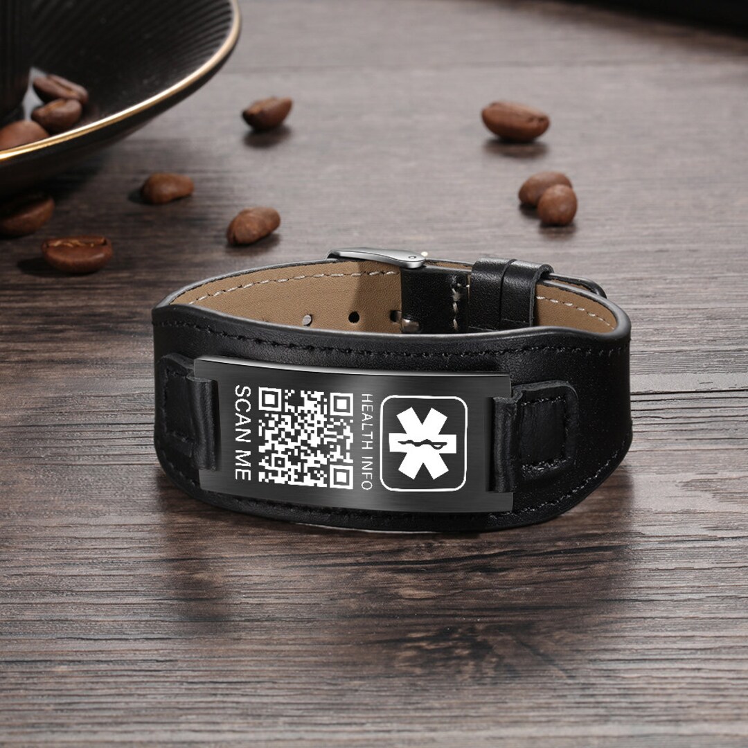 Upgraded QR Code Medical Alert Bracelet Protecting Privacy Update Info ...