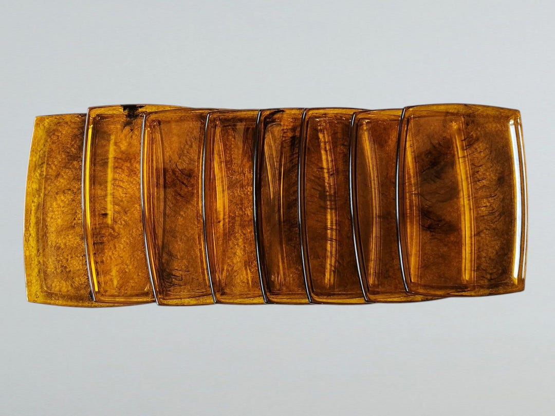 Faux Tortoise Shell Snack Trays, Mid-century Lucite Cocktail Trays - Etsy