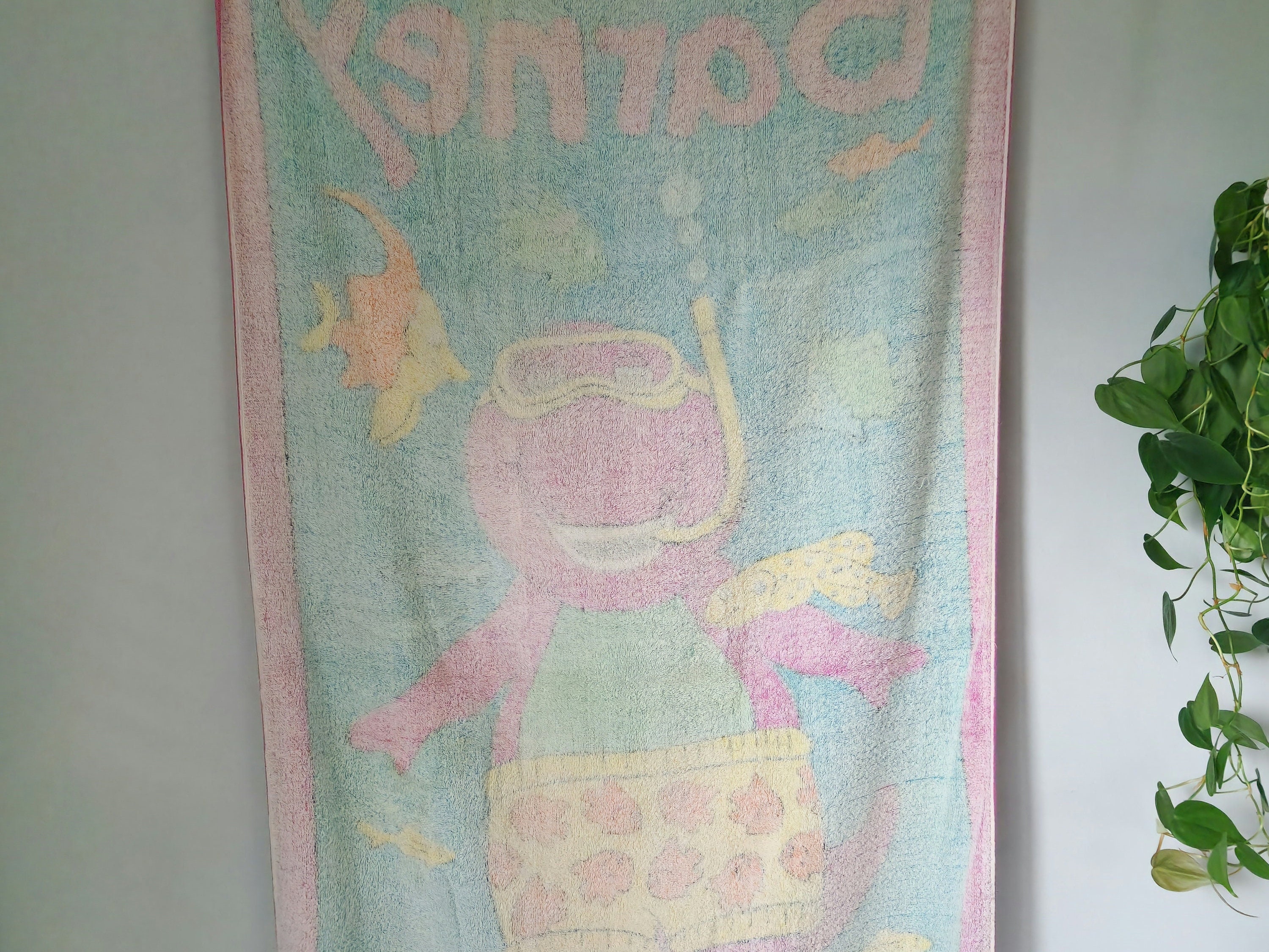 Vintage 1992 Barney Beach Towel 30x60 Inch, 90s Beach Towel, Purple ...