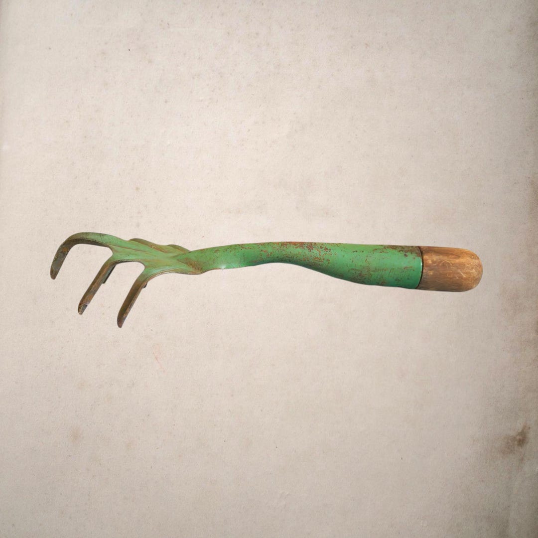 Rustic Green Garden Claw, Vintage Garden Digging Tool 12" - Etsy