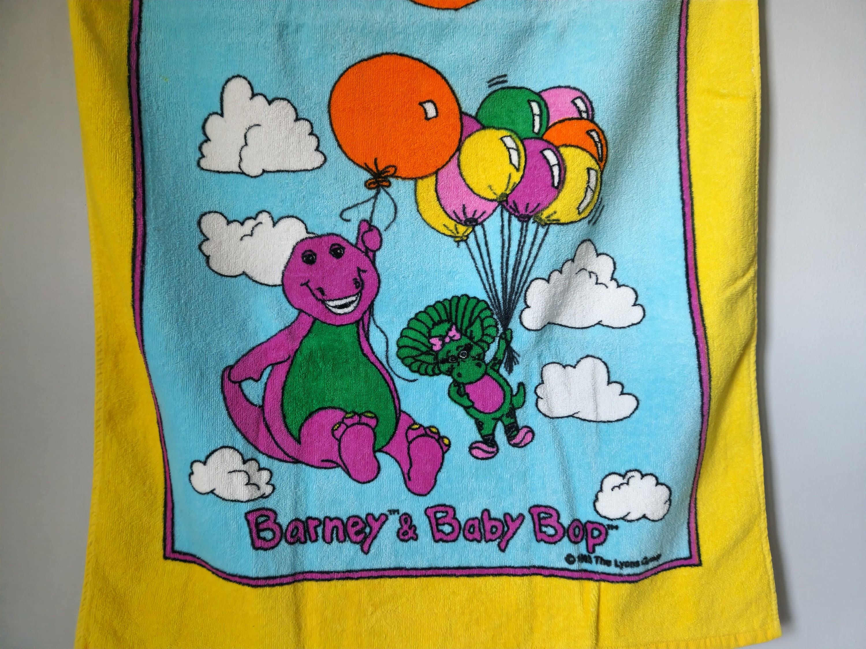 Vintage 1993 Barney Bath Towel Set - Etsy