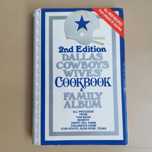 Dallas Cowboys Wives' Cookbook & Family Album 1980 2nd Edition - Etsy