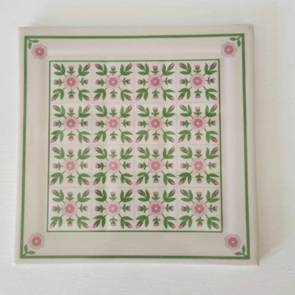 Floral Ceramic Tile - Etsy