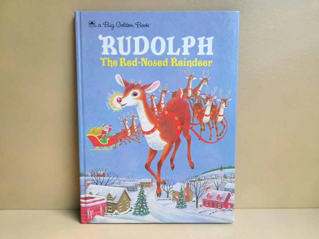 1985 Rudolph the Red-nosed Reindeer Golden Book Hardcover, Vintage ...
