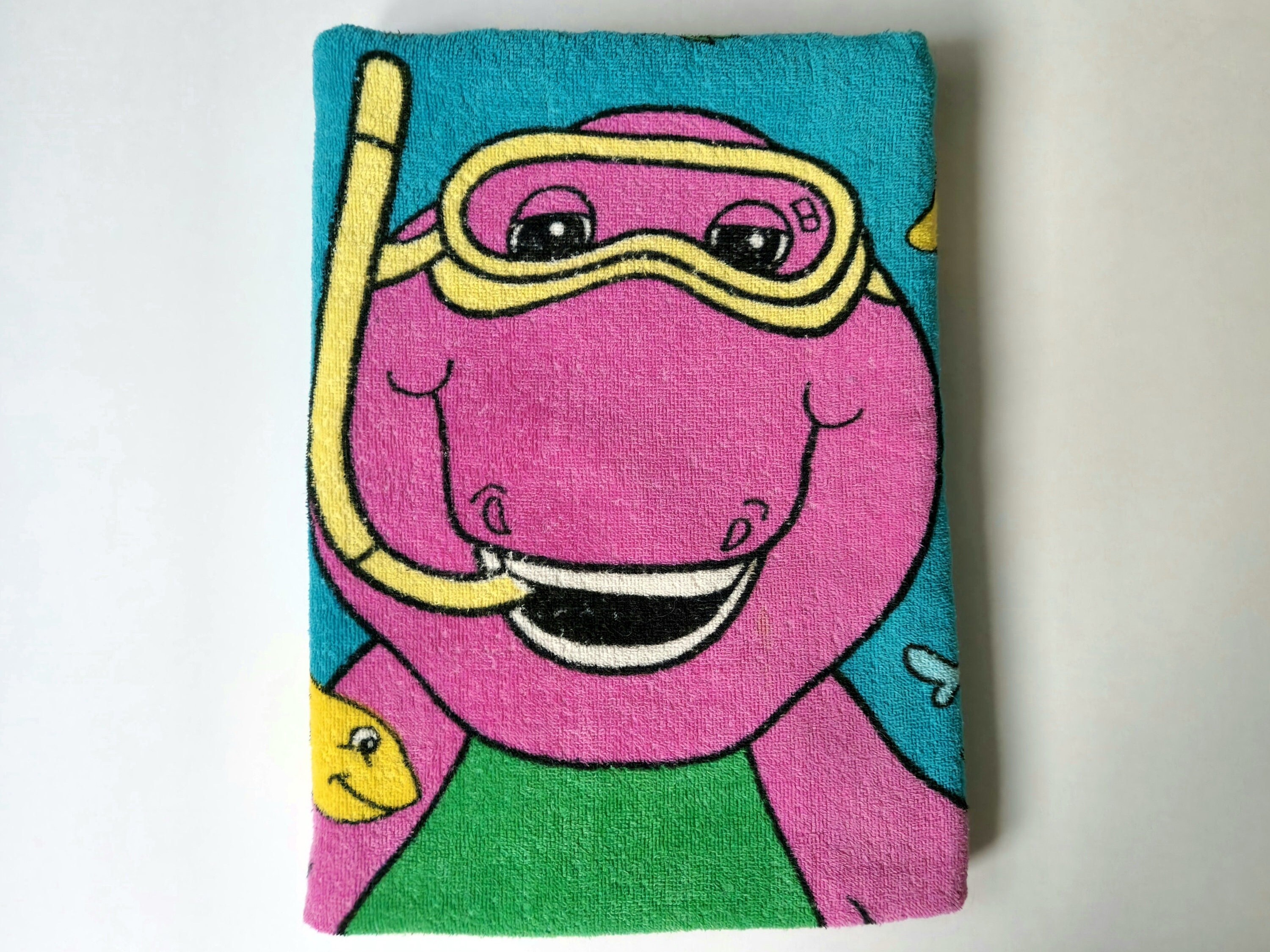 Vintage 1992 Barney Beach Towel 30x60 Inch, 90s Beach Towel, Purple ...
