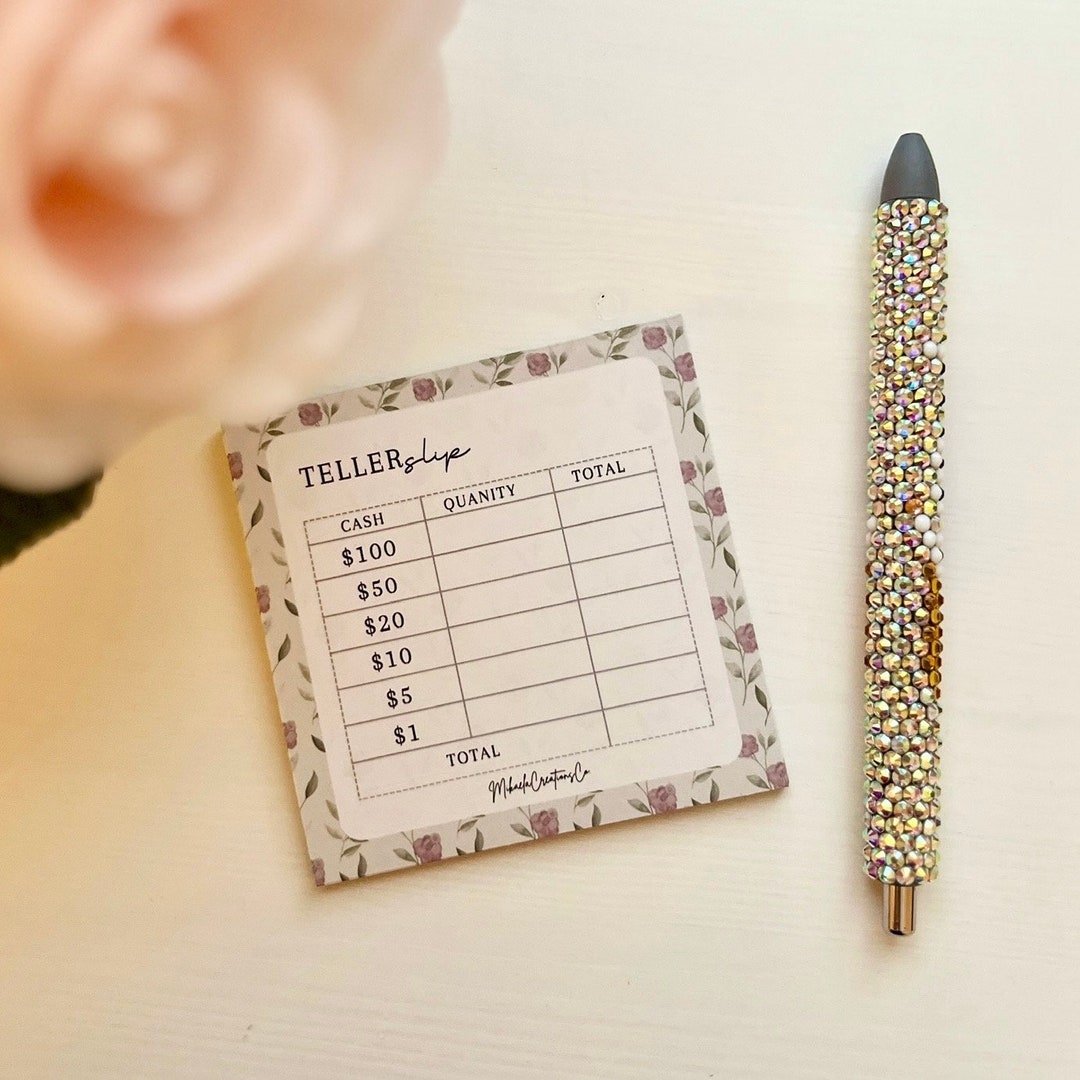 Teller Slip Note Pad 25 Pages - Etsy