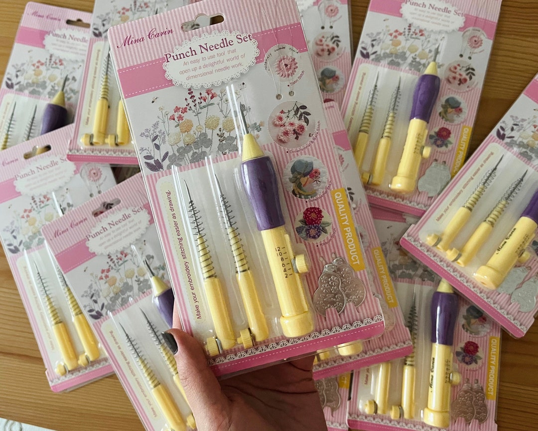Adjustable Punch Needle Set, Beginner Punch Needle Tool Set, Mina Carin ...