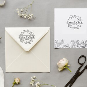 Custom Wedding Monogram Stamp, Save the Date Stamp, Custom Wedding ...