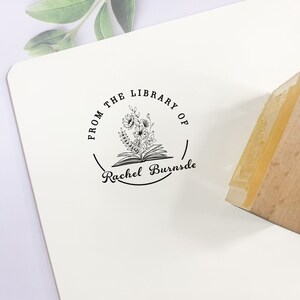 Personalized Library Stamp Ex Libris Bookplate Stamp Custom Library ...