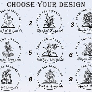 Personalized Library Stamp Ex Libris Bookplate Stamp Custom Library ...