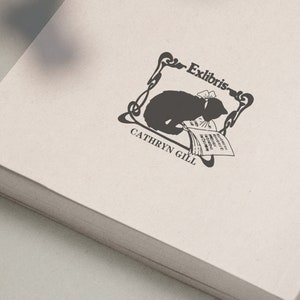 CAT STAMP EXLIBRIS Ex Libris Stamp Exlibris Stamp Exlibris - Etsy