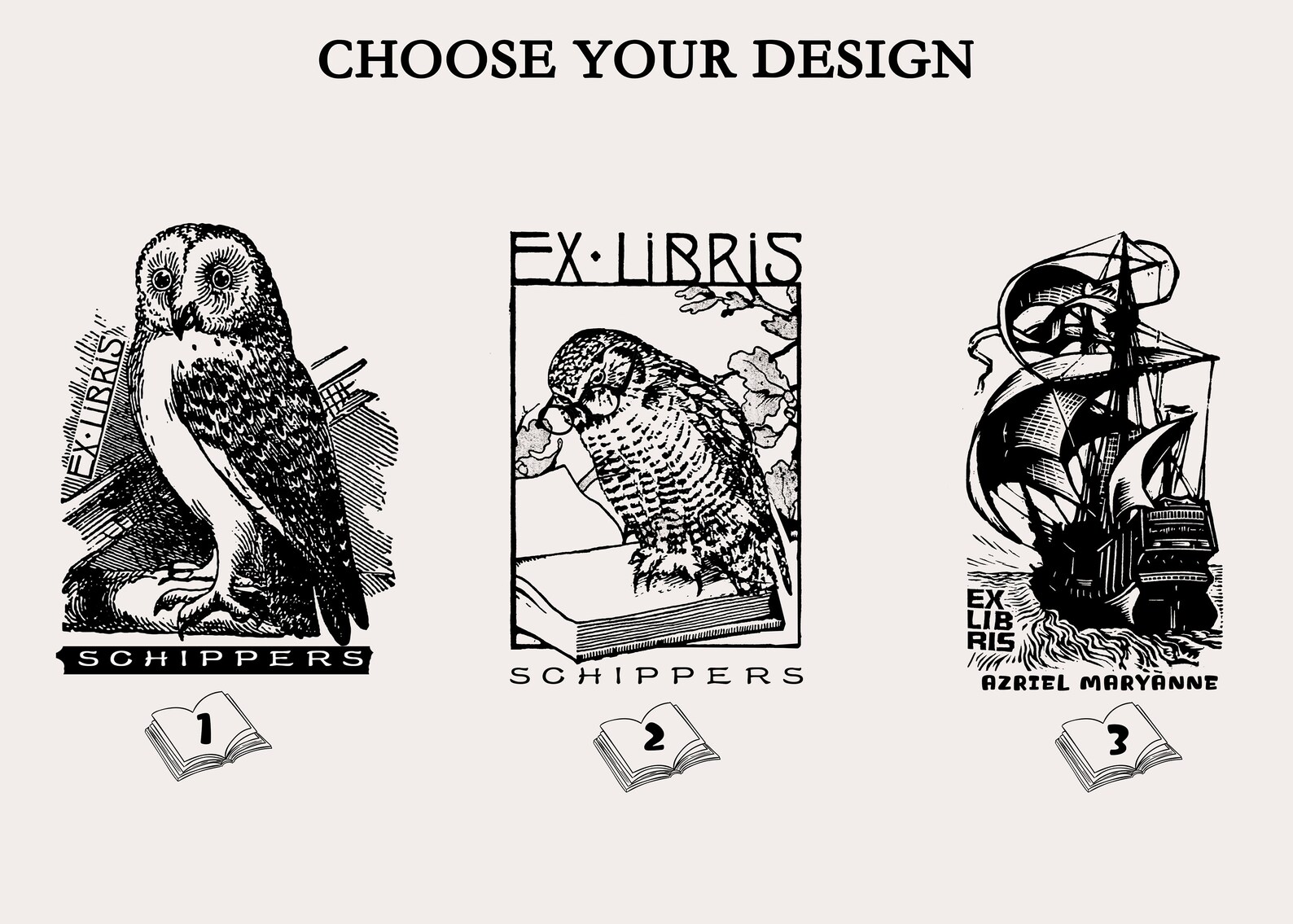 OWL STAMP EXLIBRIS Ex Libris Stamp Exlibris Stamp Exlibris - Etsy