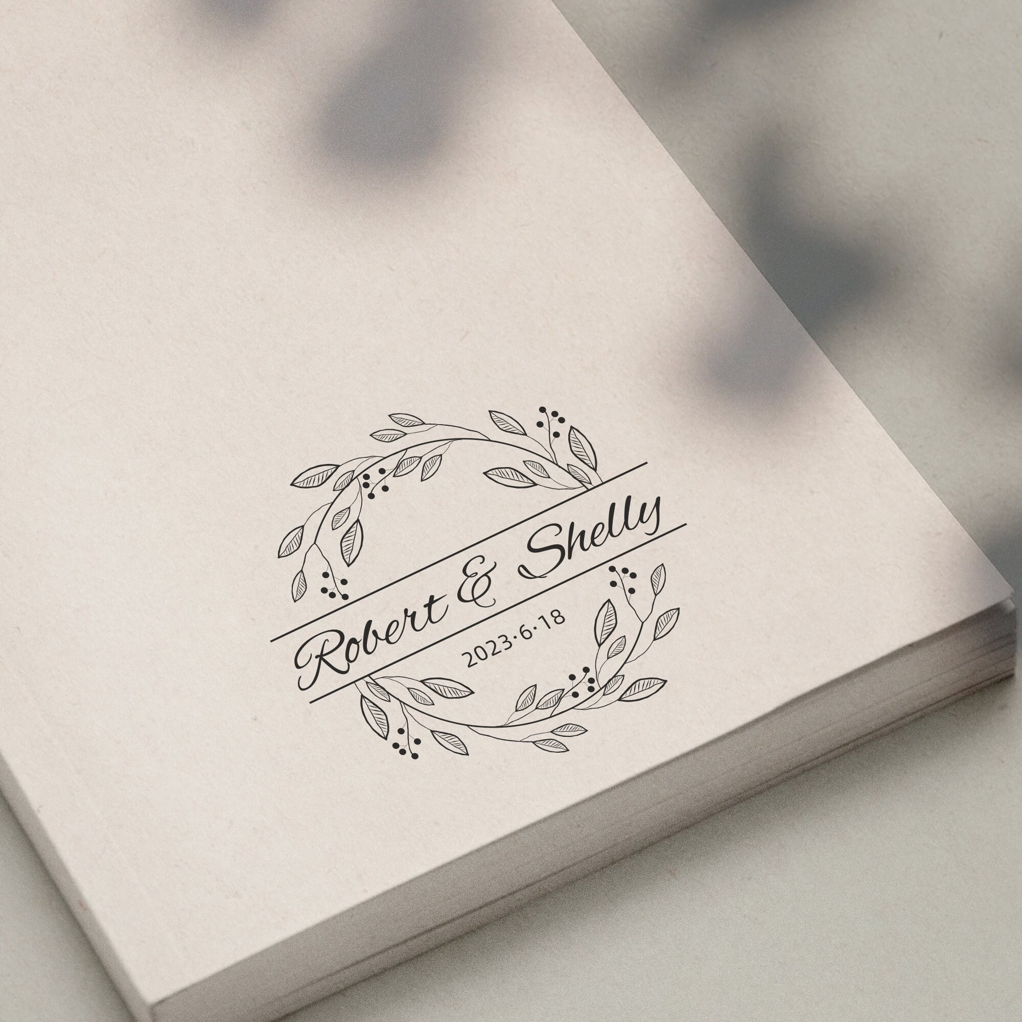 Custom Wedding Monogram Stamp Save the Date Stamp Custom - Etsy