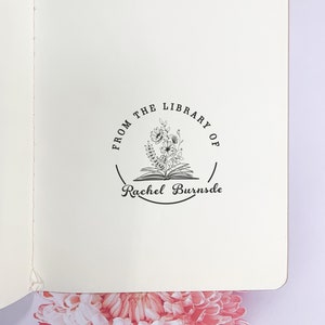 Personalized Library Stamp Ex Libris Bookplate Stamp Custom Library ...