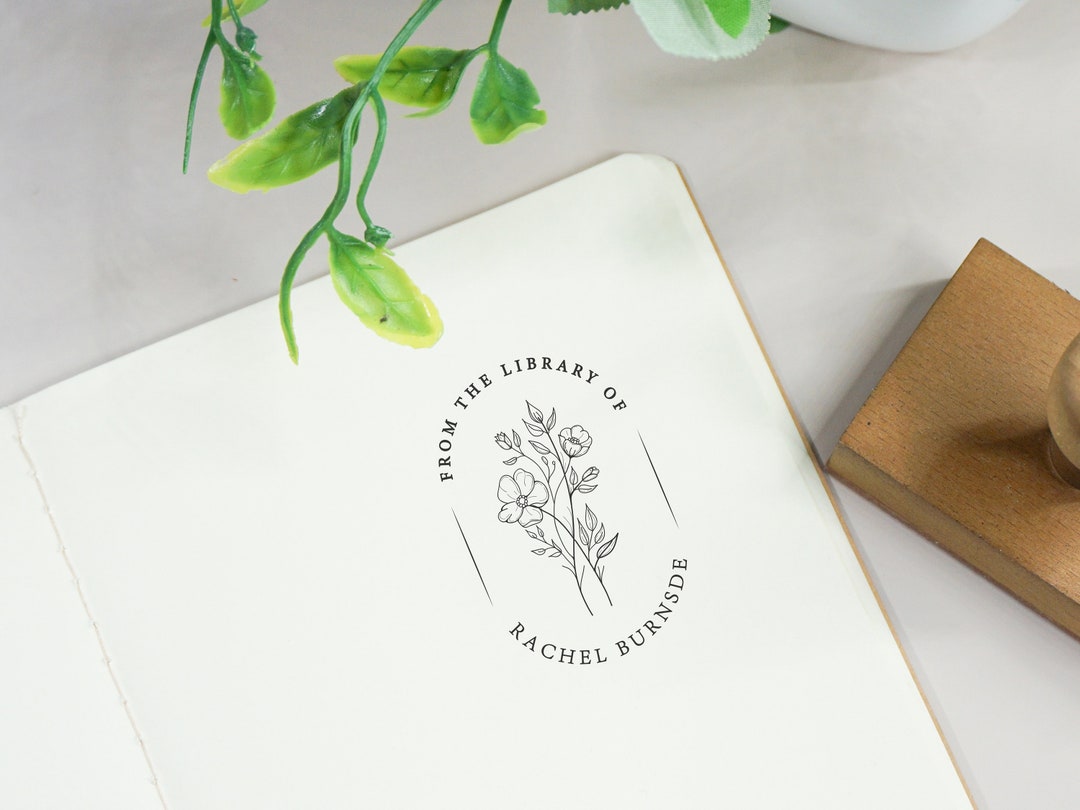 From the Library of |custom Library Stamp|personalized BOOK Stamp ...