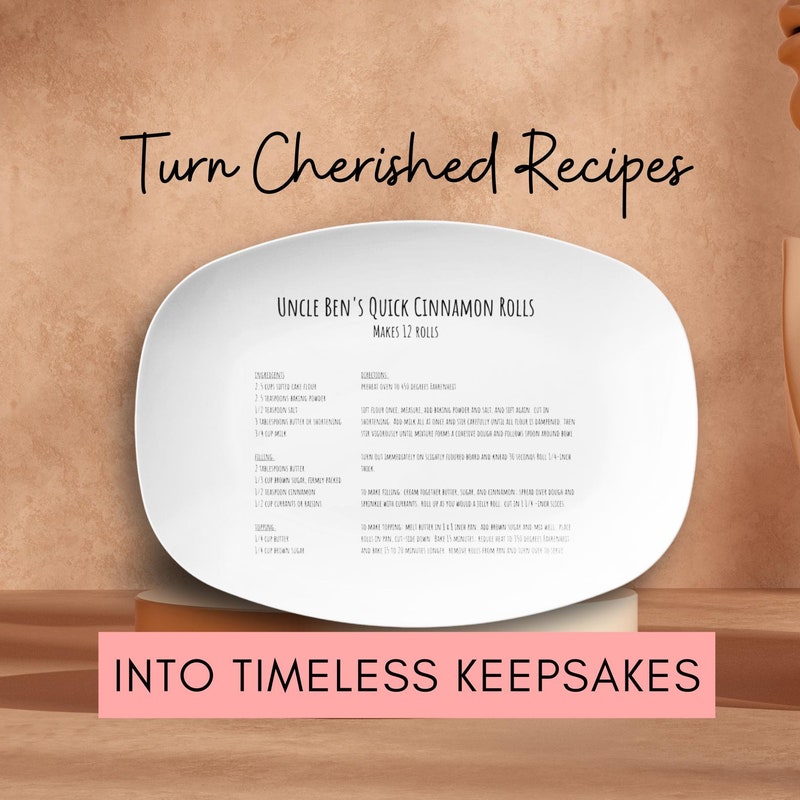 Personalized Recipe Plate - Etsy
