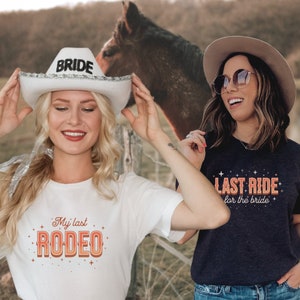 My Last Rodeo Shirt Team Bride Bridesmaid Shirt Western Bachelorette ...