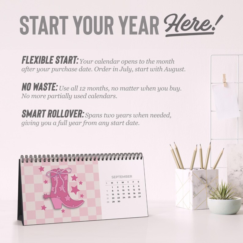 Cowgirl Calendar 2026 Office Gift Coastal Cowgirl Desk Accessories ...