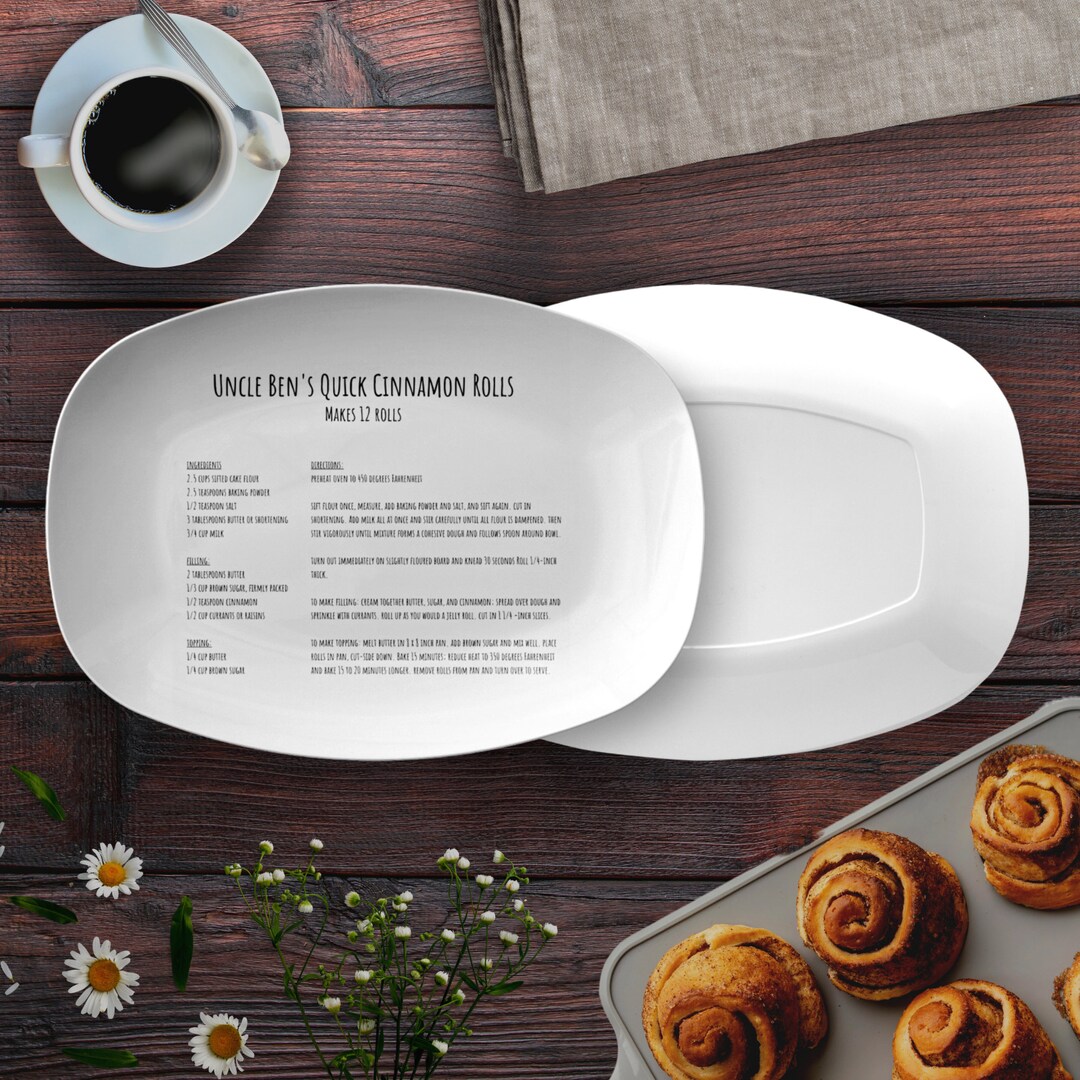 Custom Plates With Recipe Written Copy Recipe on Plate With Handwritten ...