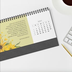 Scripture Calendar 2025 Floral Christian Desk Calendar Bible Verses ...