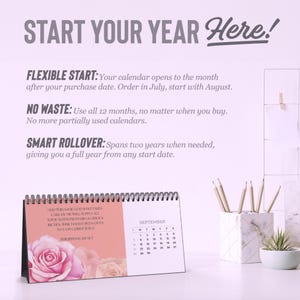 Scripture Calendar 2025 Floral Christian Desk Calendar Bible Verses ...