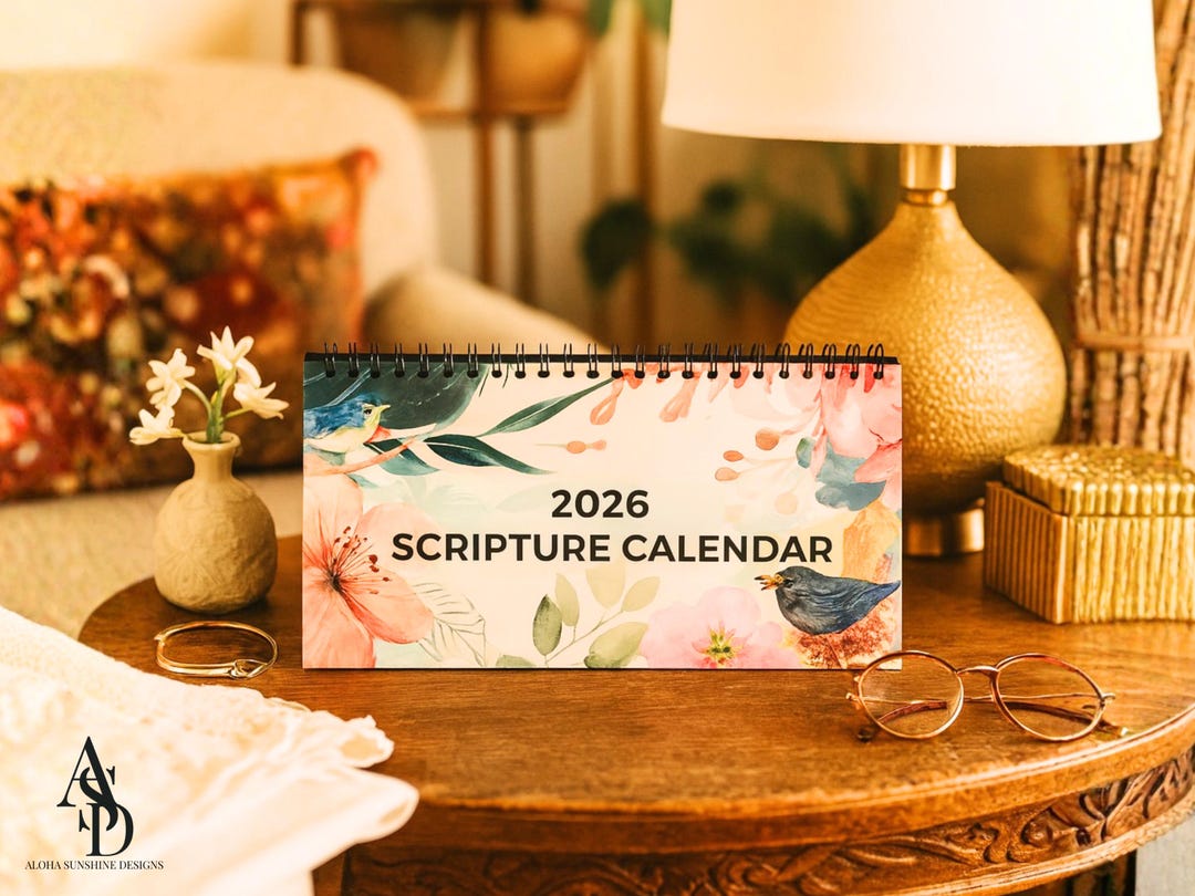 Desk Calendar Scripture 2026 Christian Calendar Home Office Gift ...