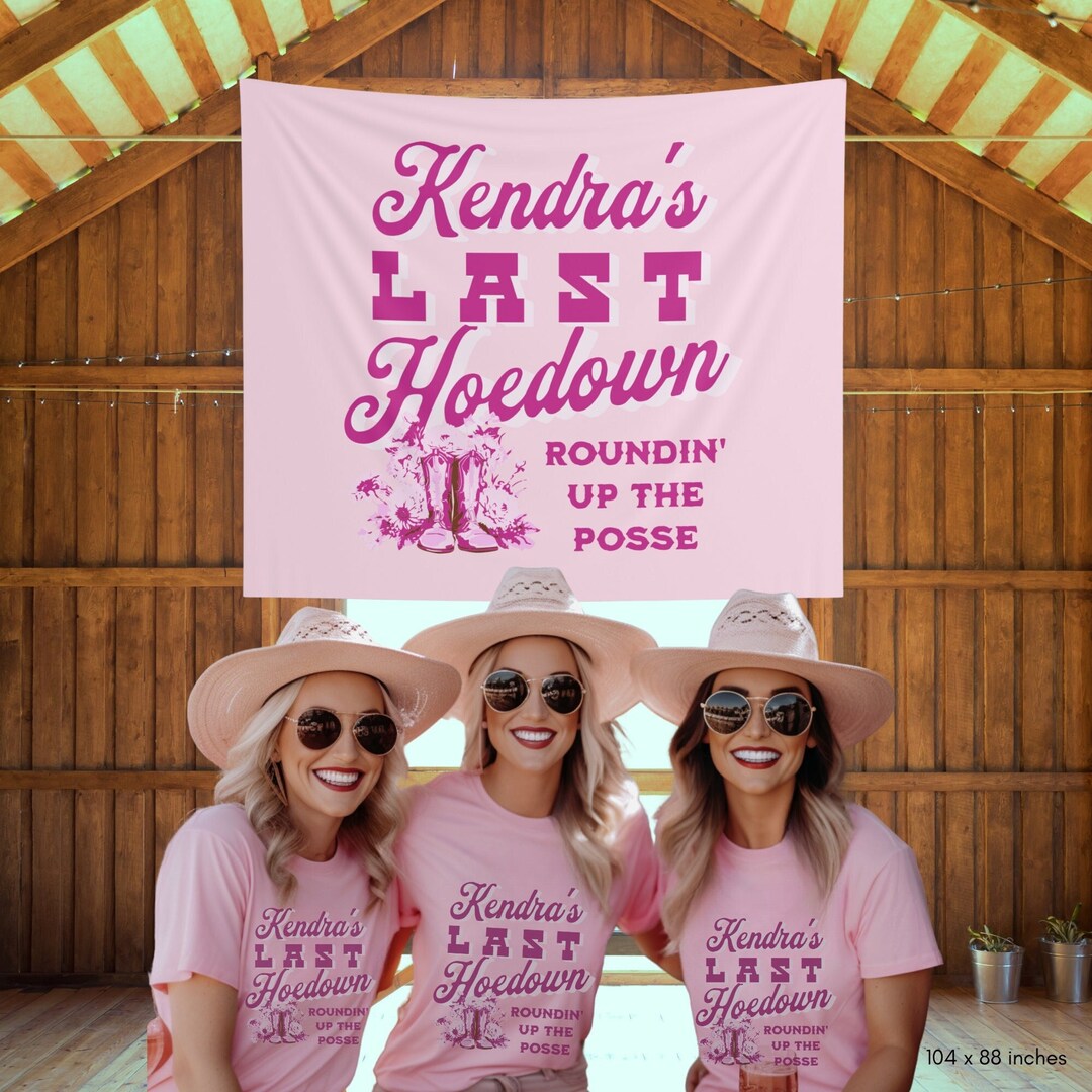 Last Hoedown Bachelorette Banner, Personalized Western Bachelorette ...