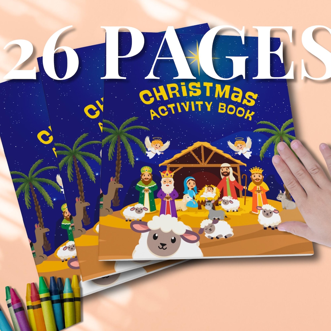 Christmas Activity Book Nativity Scene Kids Holiday Learning Religious ...