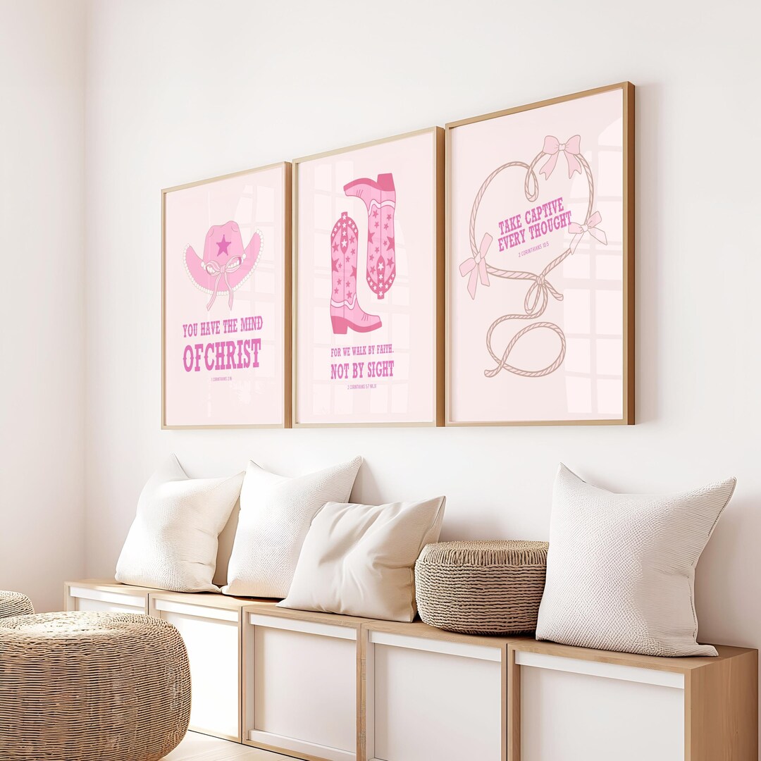 Christian Cowgirl Wall Art Western Art for Girl Room Cowgirl Inspired ...