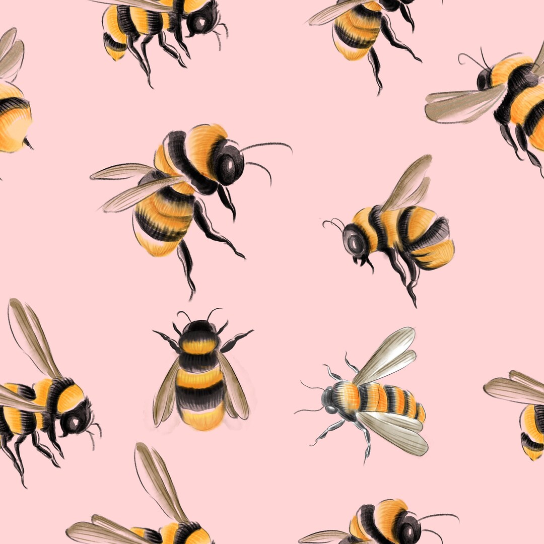 Seamless Digital Bee Pattern - Etsy