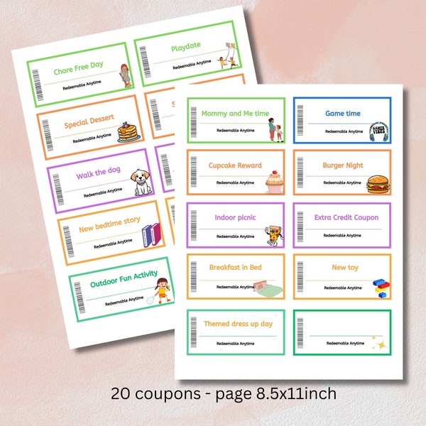Reward Tickets - Etsy