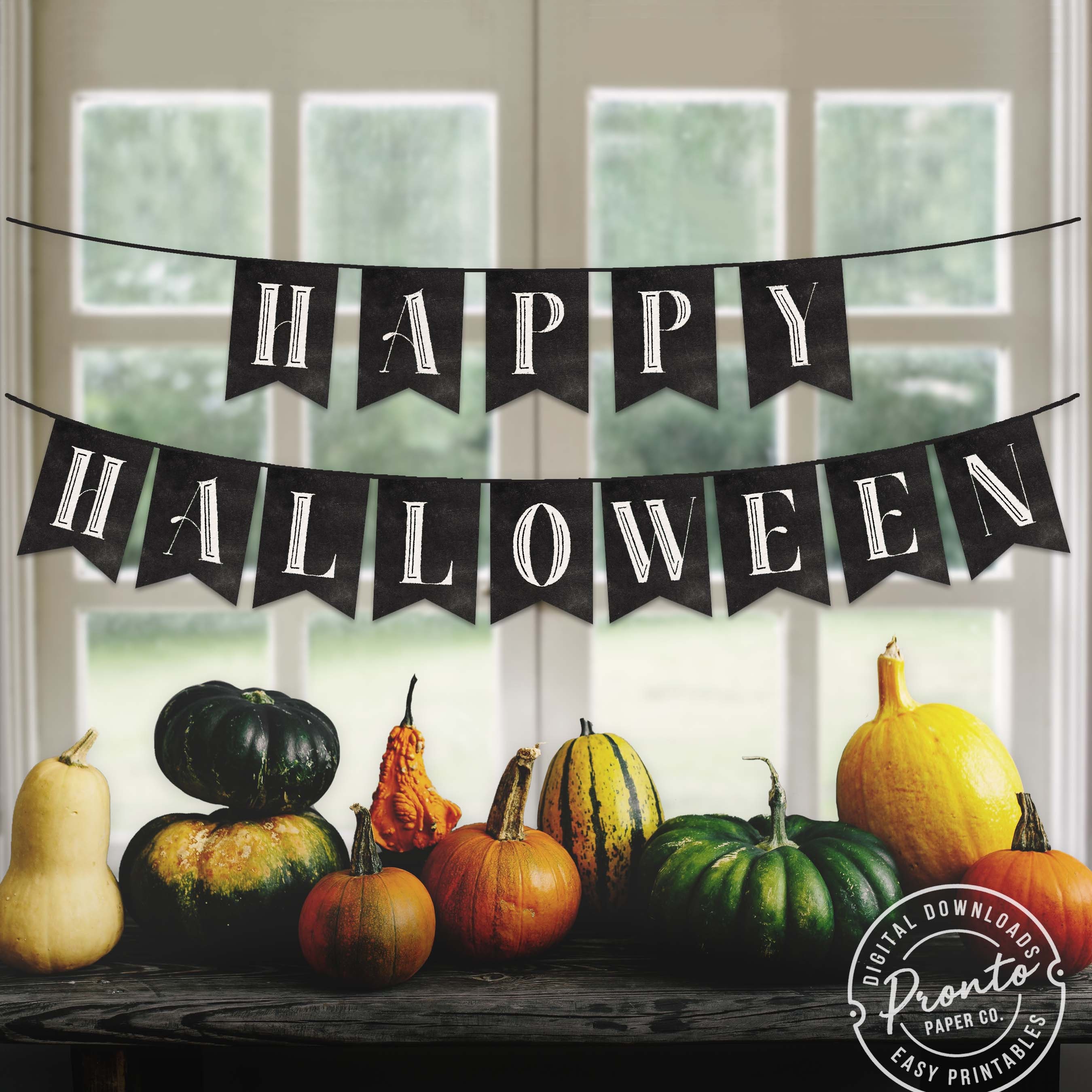 Printable Halloween Garland Instant Download US Letter and A4 Pdf File ...