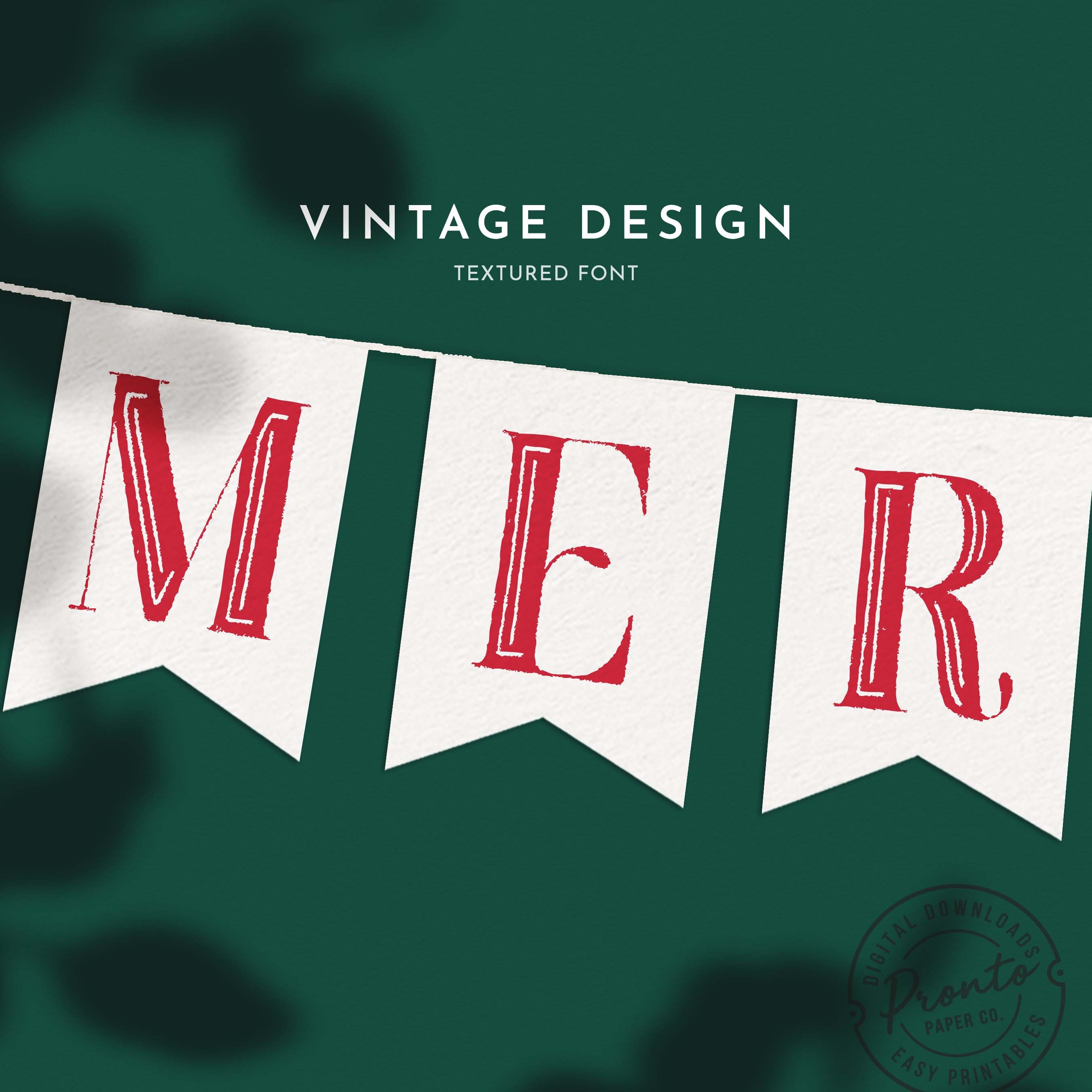 Printable Christmas Banner Instant Download US Letter and A4 Pdf File ...