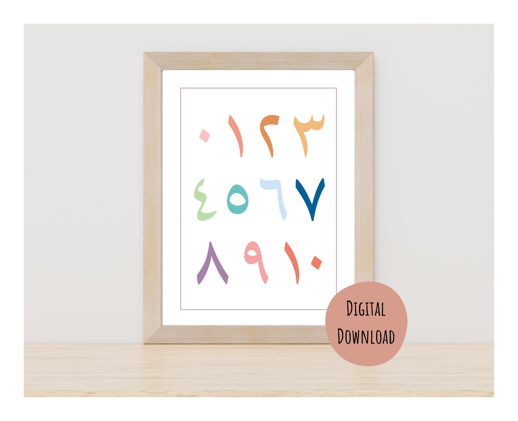 Arabic Numbers | Educational Poster | Digital Download | Printable ...