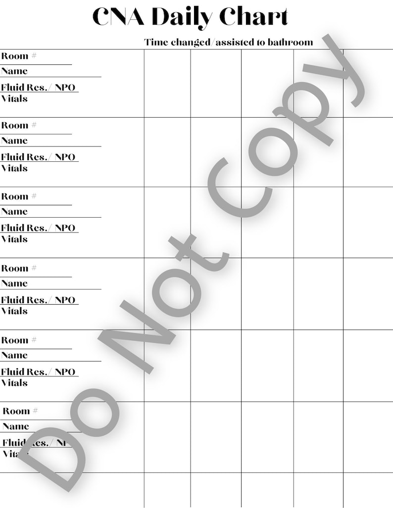 CNA Daily Report Sheet - Etsy CNA Daily Report Sheet - Etsy