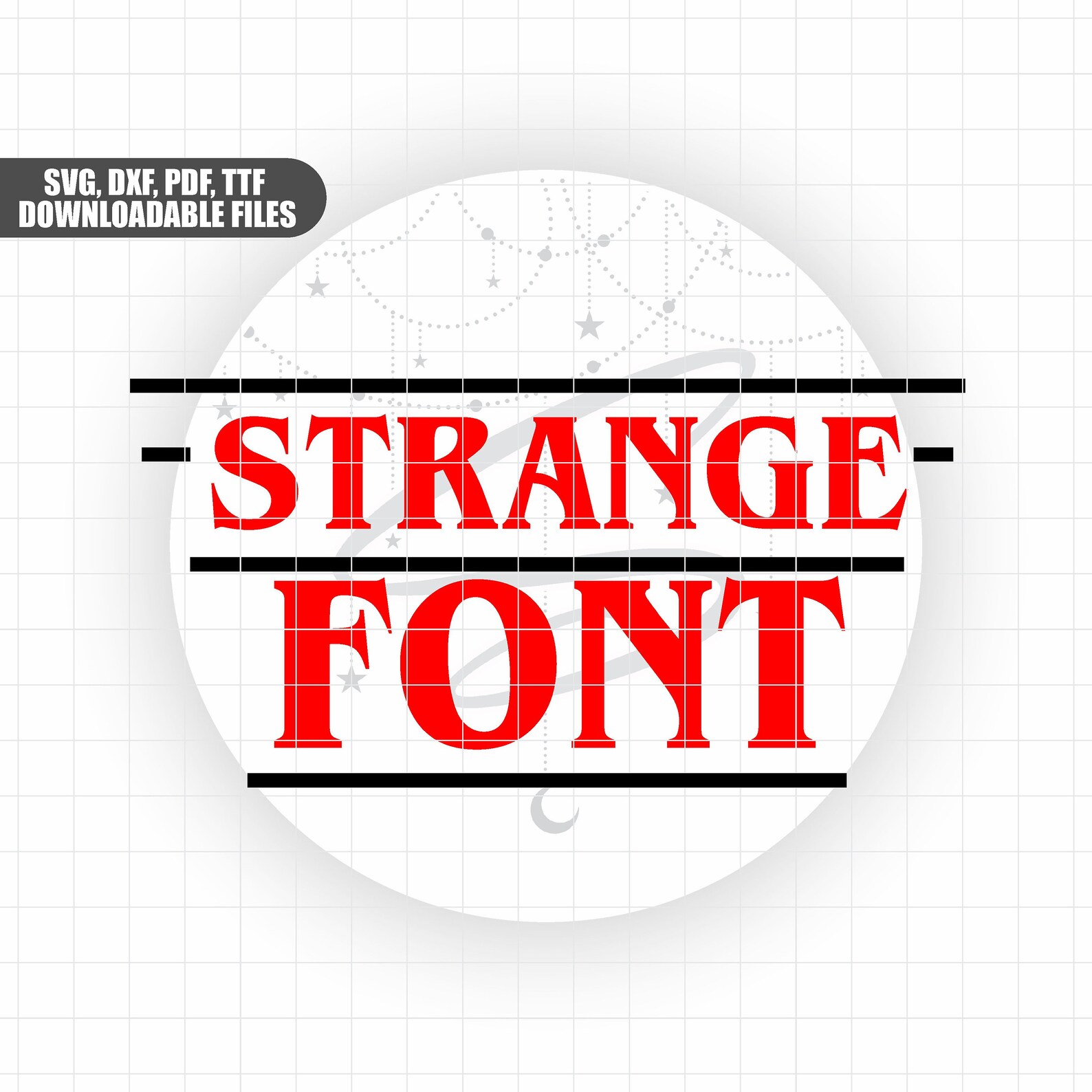 Strange Font Letters Personalize Svg Pdf Dxf & Ttf File - Etsy