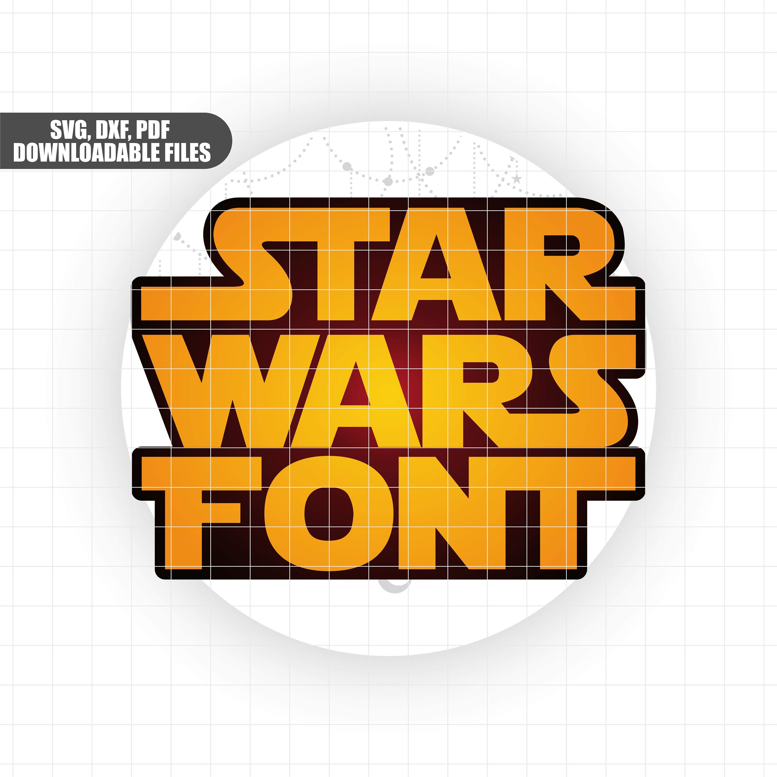 Star Wars Inspired Font , Letters, Personalize, SVG, DXF & PDF File ...