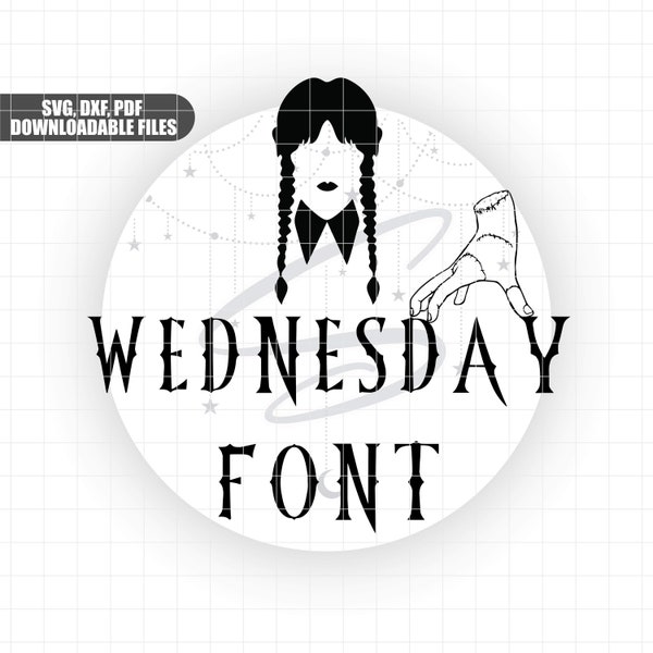 Wednesday Addams Alphabet Font - Etsy