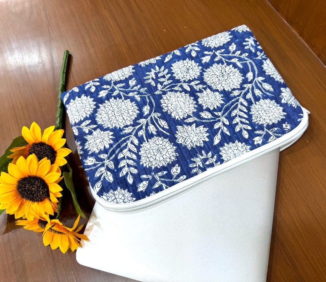 Wholesale Lot of Cotton Quilted Laptop Sleeve Block Print MacBook Bag ...