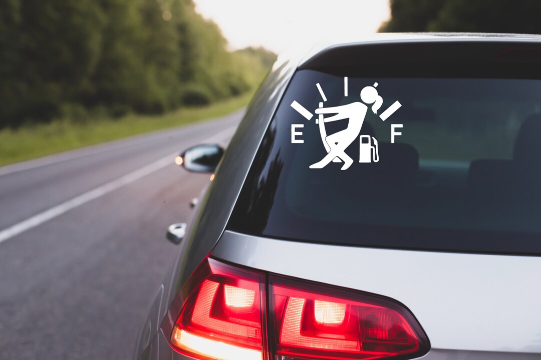 Empty Full Stick Figure Car Decal - Etsy