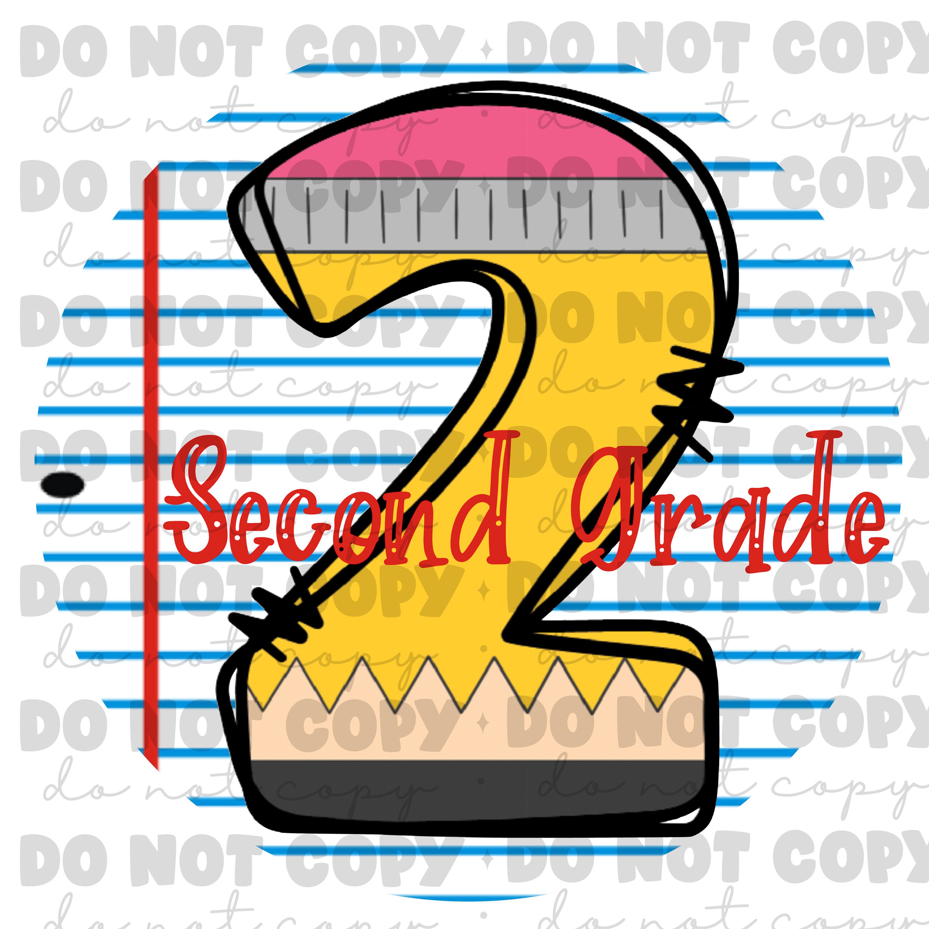 Second Grade Png School Grade Design , School Png , Grade Png - Etsy