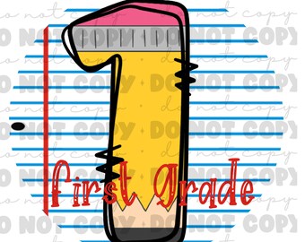 1st Grade Png, First Grade Png, First Day of School, Back to School Png ...