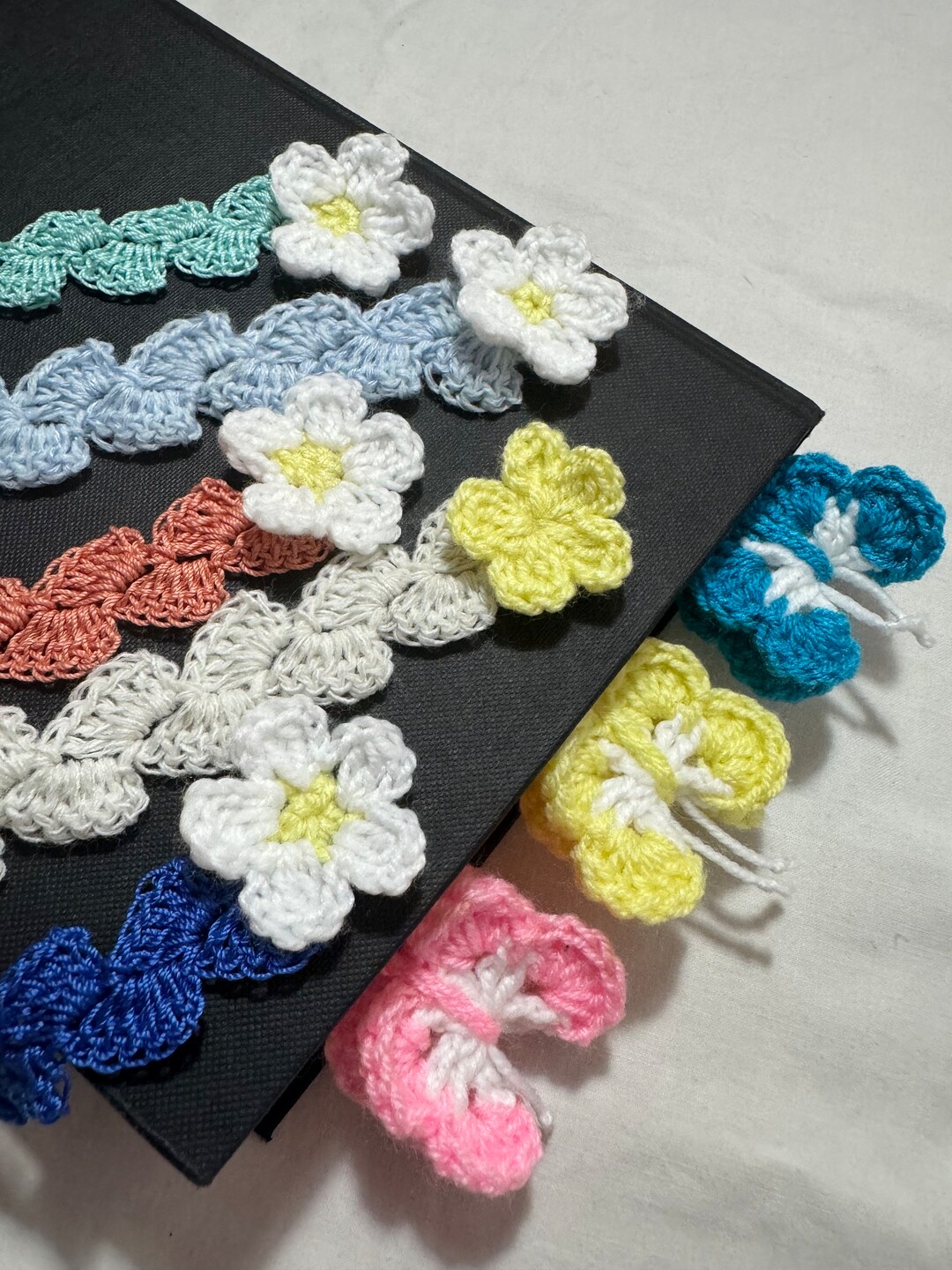 Bookmark, Handmade Crochet Flower Bookmark - Floral Decor for Bookworms ...