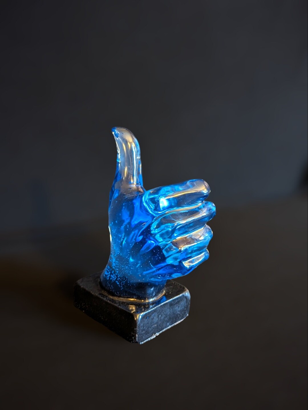 A like Blue Translucent Thumbs up Sculpture - Etsy