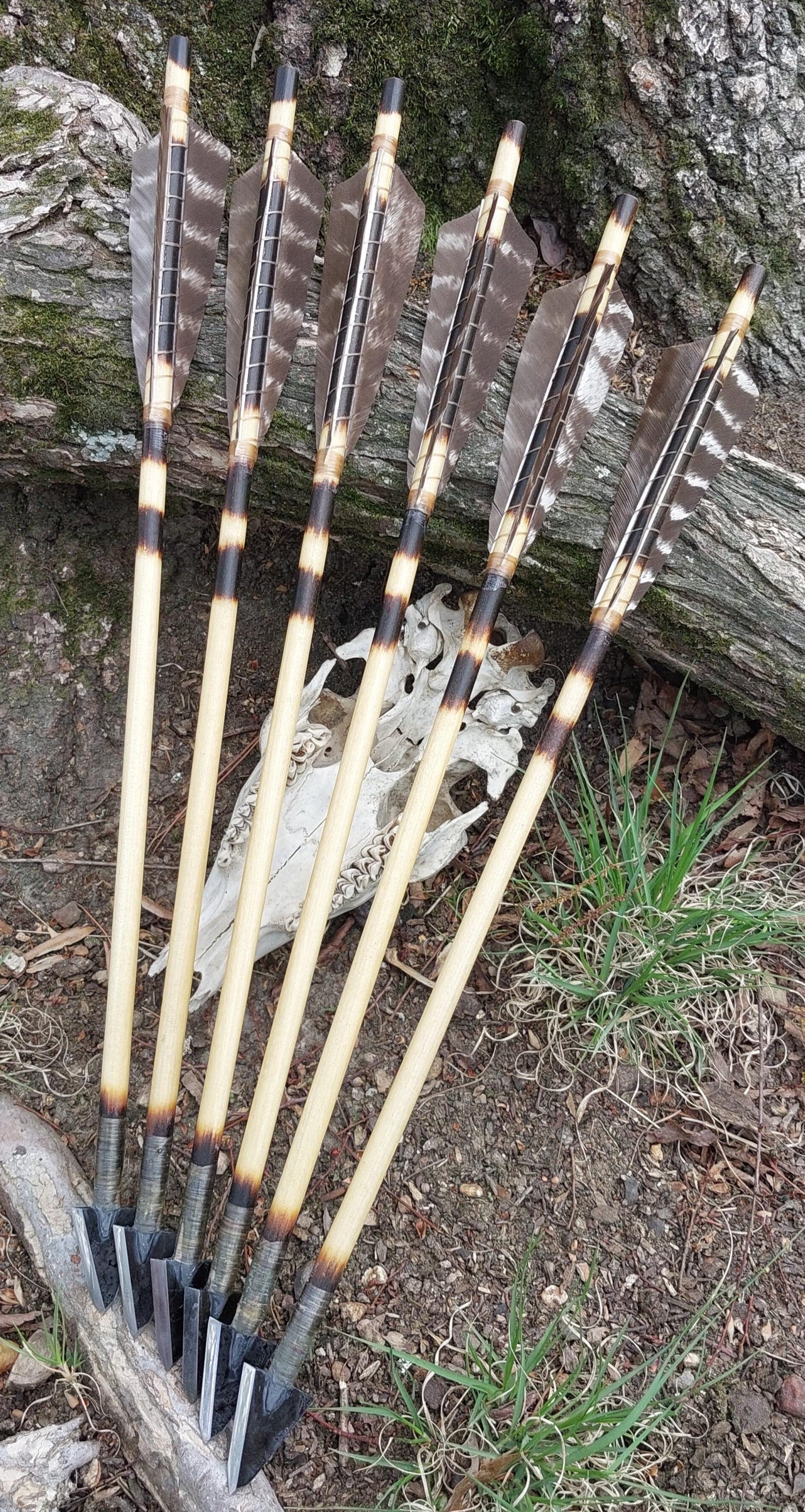 Wooden Crossbow Bolts/arrows With Handcrafted Trade Points - Etsy