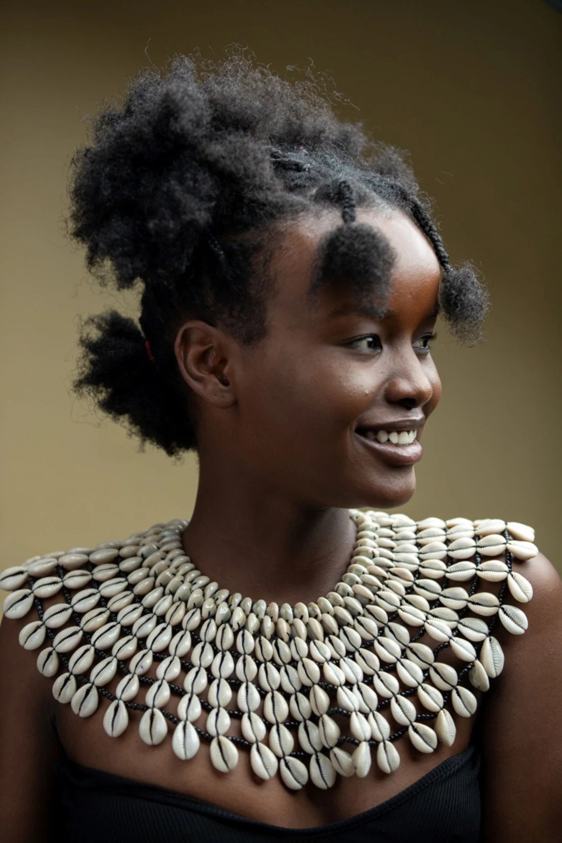 Cowrie Shell African Handmade Necklace |chunky |ethnic |tribal |unique ...