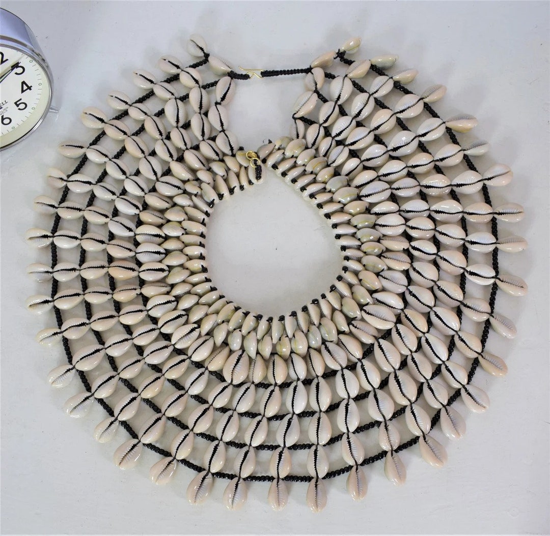 Cowrie Shell African Handmade Necklace |chunky |ethnic |tribal |unique |statement Necklace ...