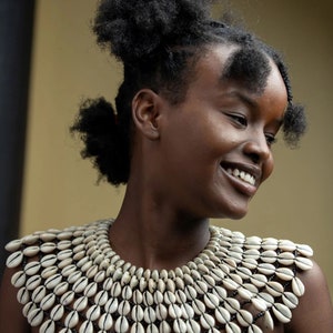 Cowrie Shell African Handmade Necklace |chunky |ethnic |tribal |unique ...